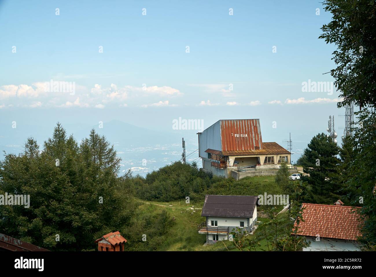 Cable Car station on Mottarone mountain Stock Photo - Alamy