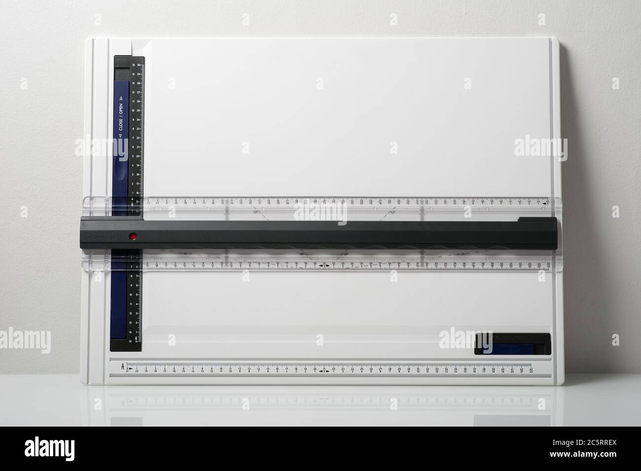 empty drawing board isolated over white background, tool for industrial ...
