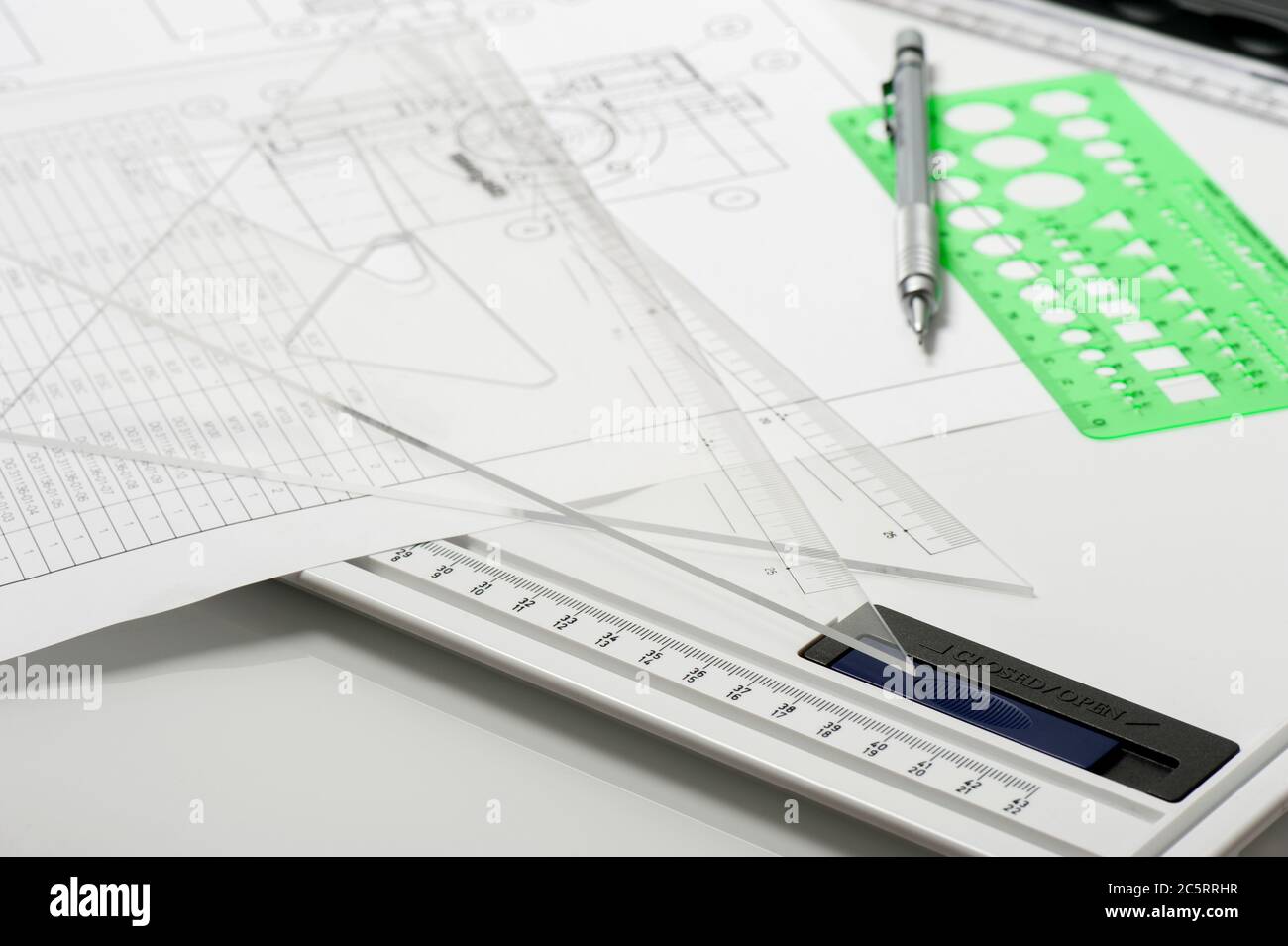 clear plastic of Set squares or Triangles, tool for industrial drawing ...