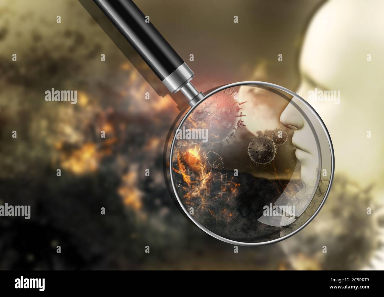 Pollen allergy concept made in 3d software Stock Photo - Alamy