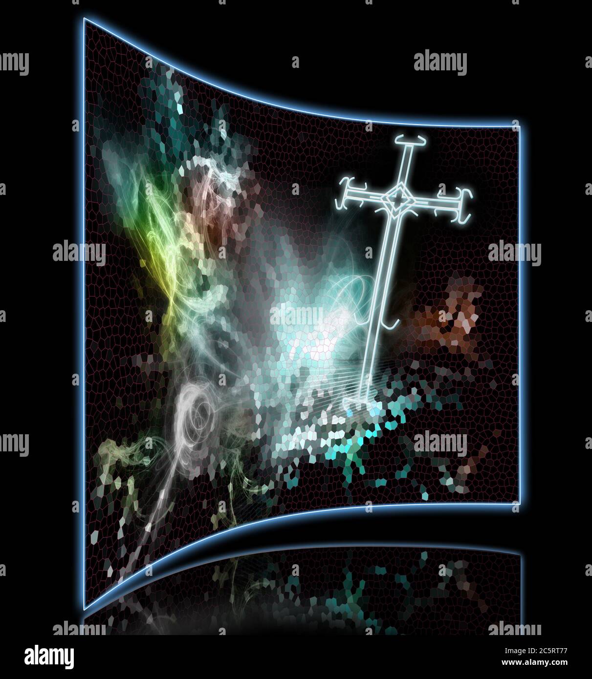 Cross of light Stock Photo - Alamy