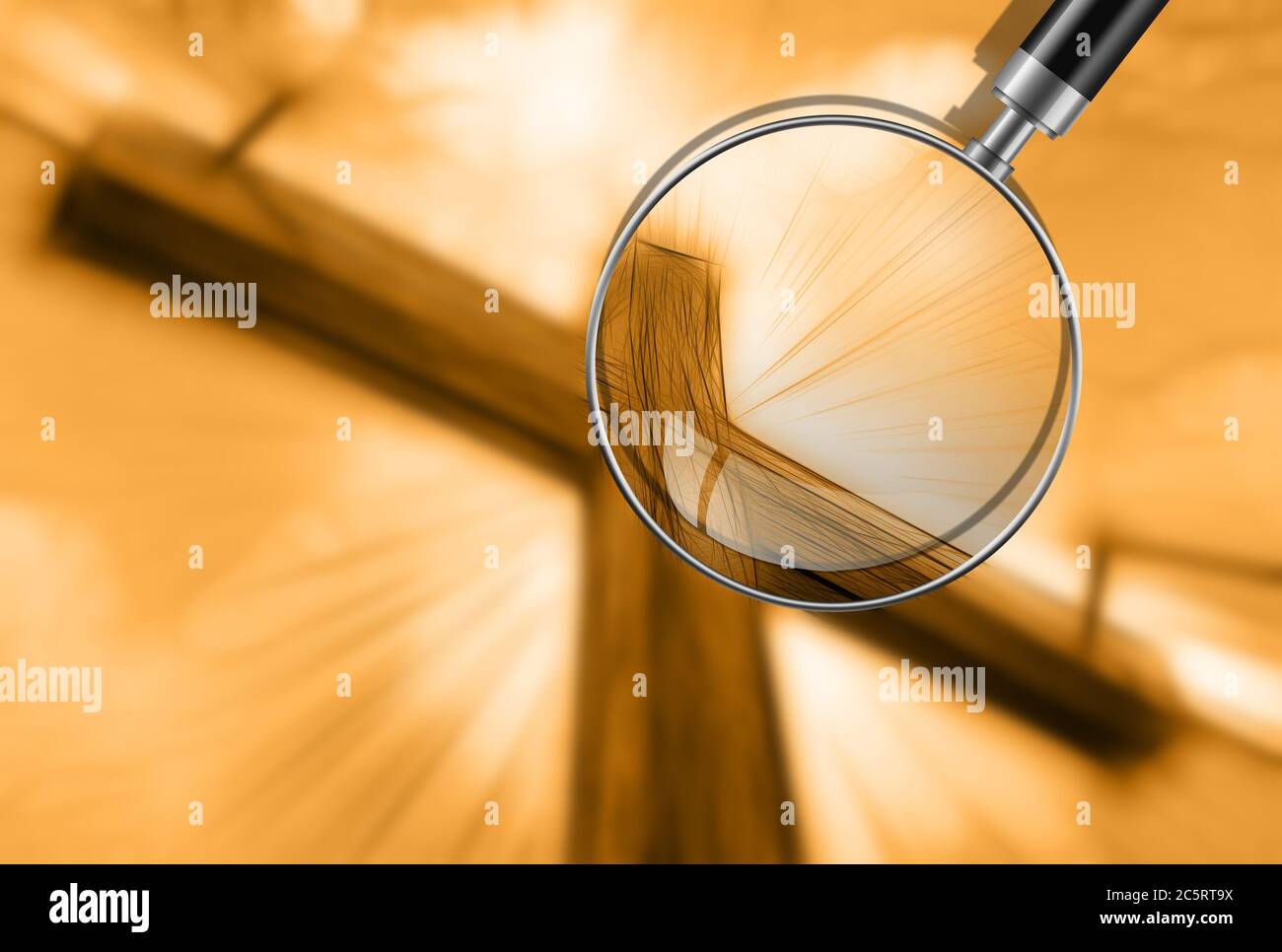 The cross end two nails made in 3d software Stock Photo - Alamy