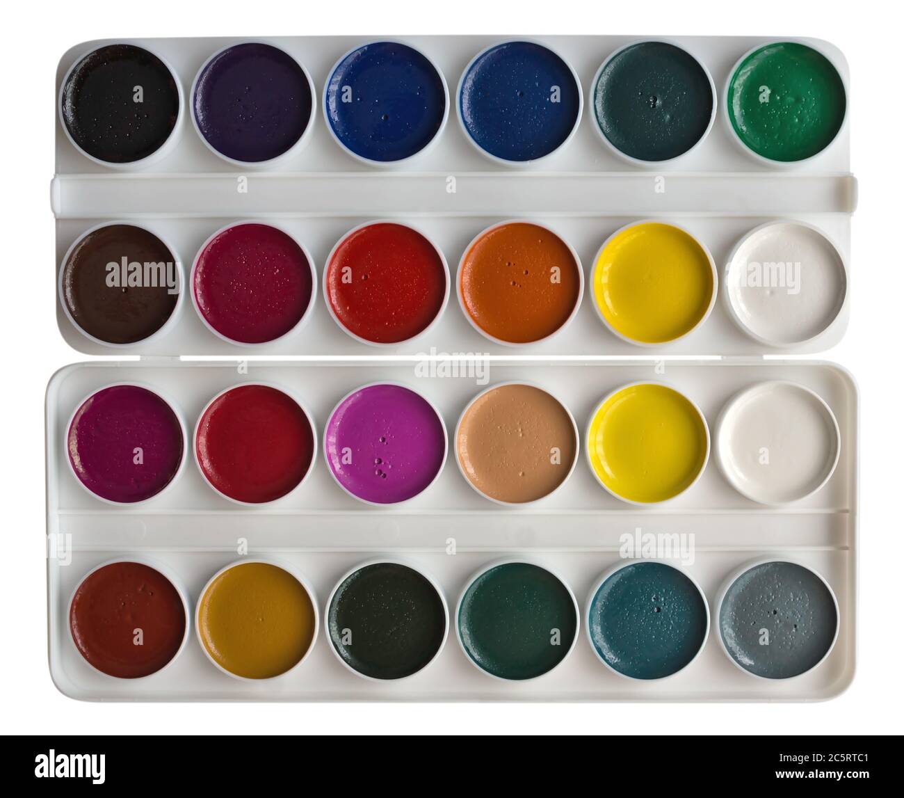 Set of watercolor paints isolated on white. Clipping Path included ...