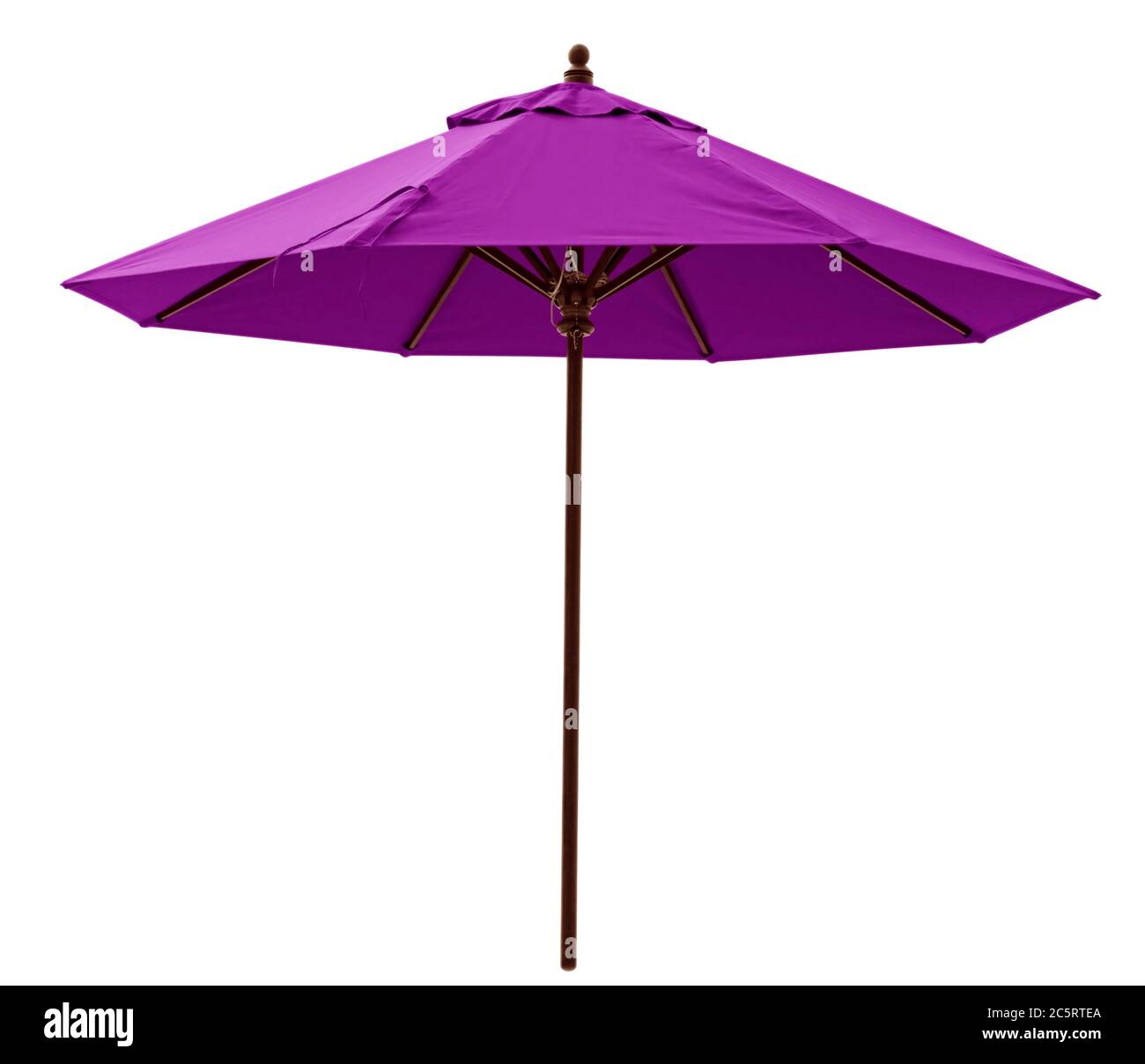 Purple beach umbrella isolated on white. Clipping path included Stock ...