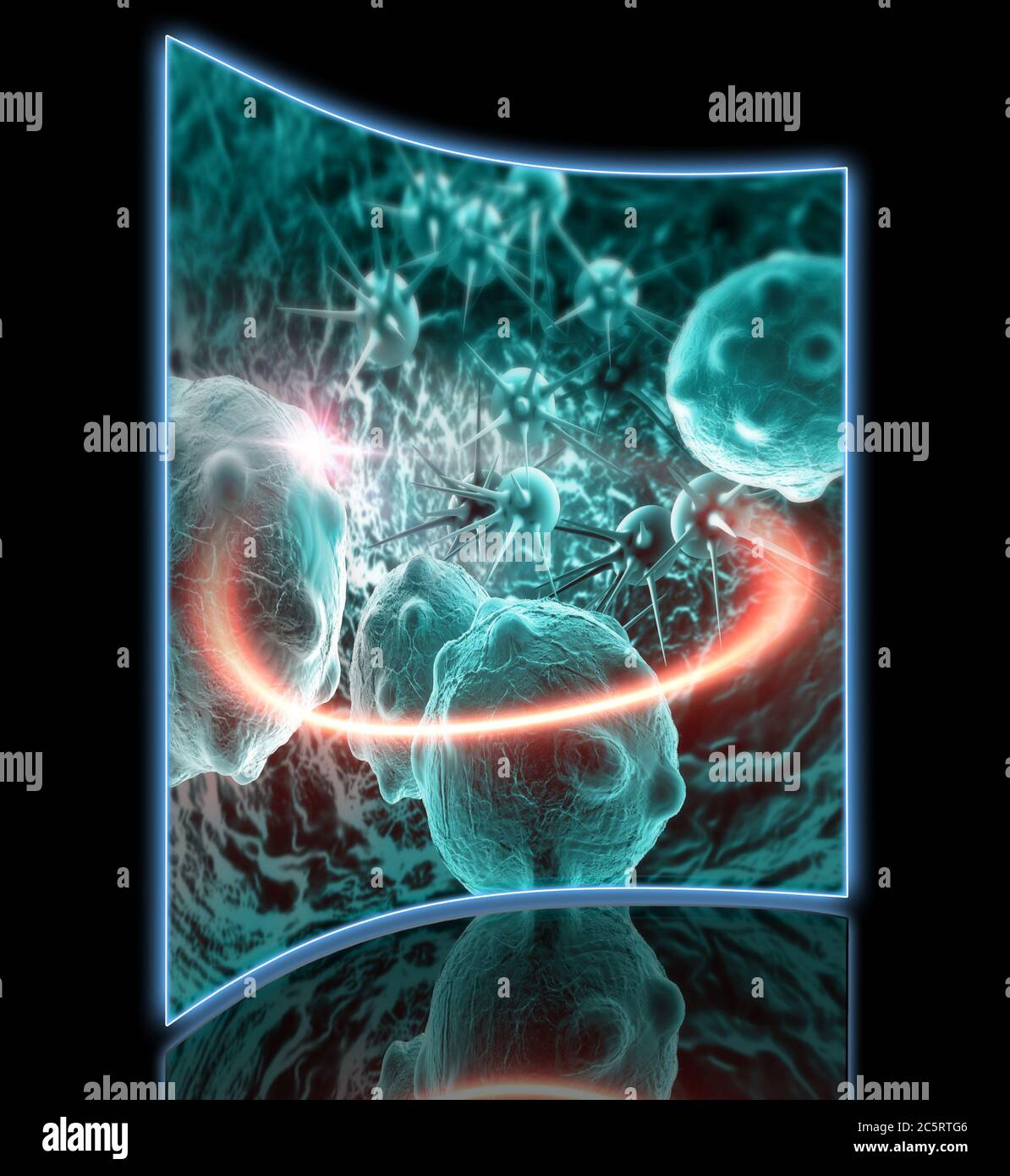 cancer cell made in 3d software Stock Photo - Alamy