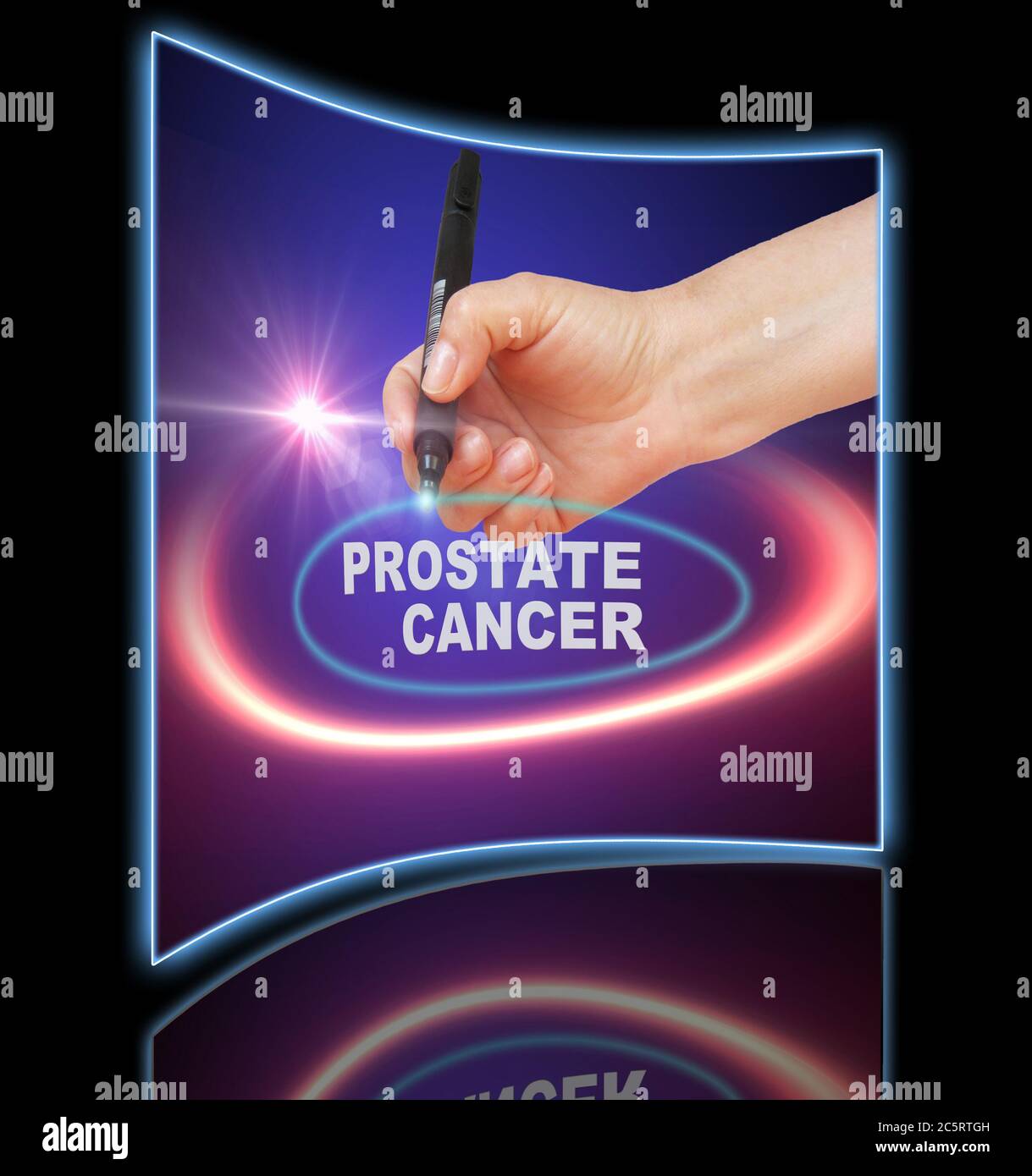 writing word PROSTATE CANCER with marker on gradient background made in ...