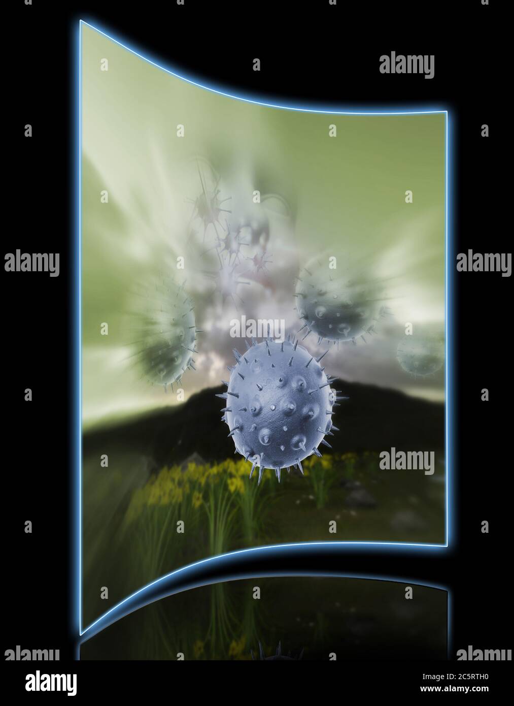 Pollen allergy concept made in 3d software Stock Photo - Alamy