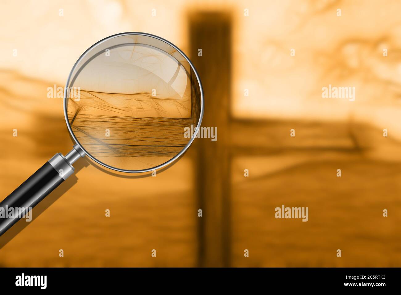 The cross end two nails made in 3d software Stock Photo - Alamy