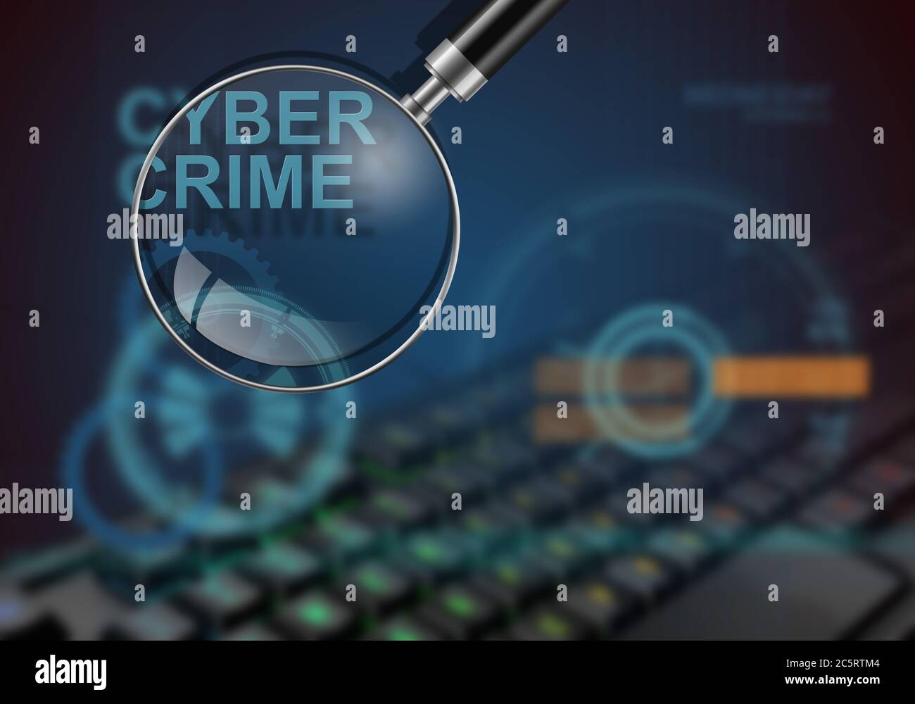 hi tech infographics of cyber crime made in 3d software Stock Photo - Alamy