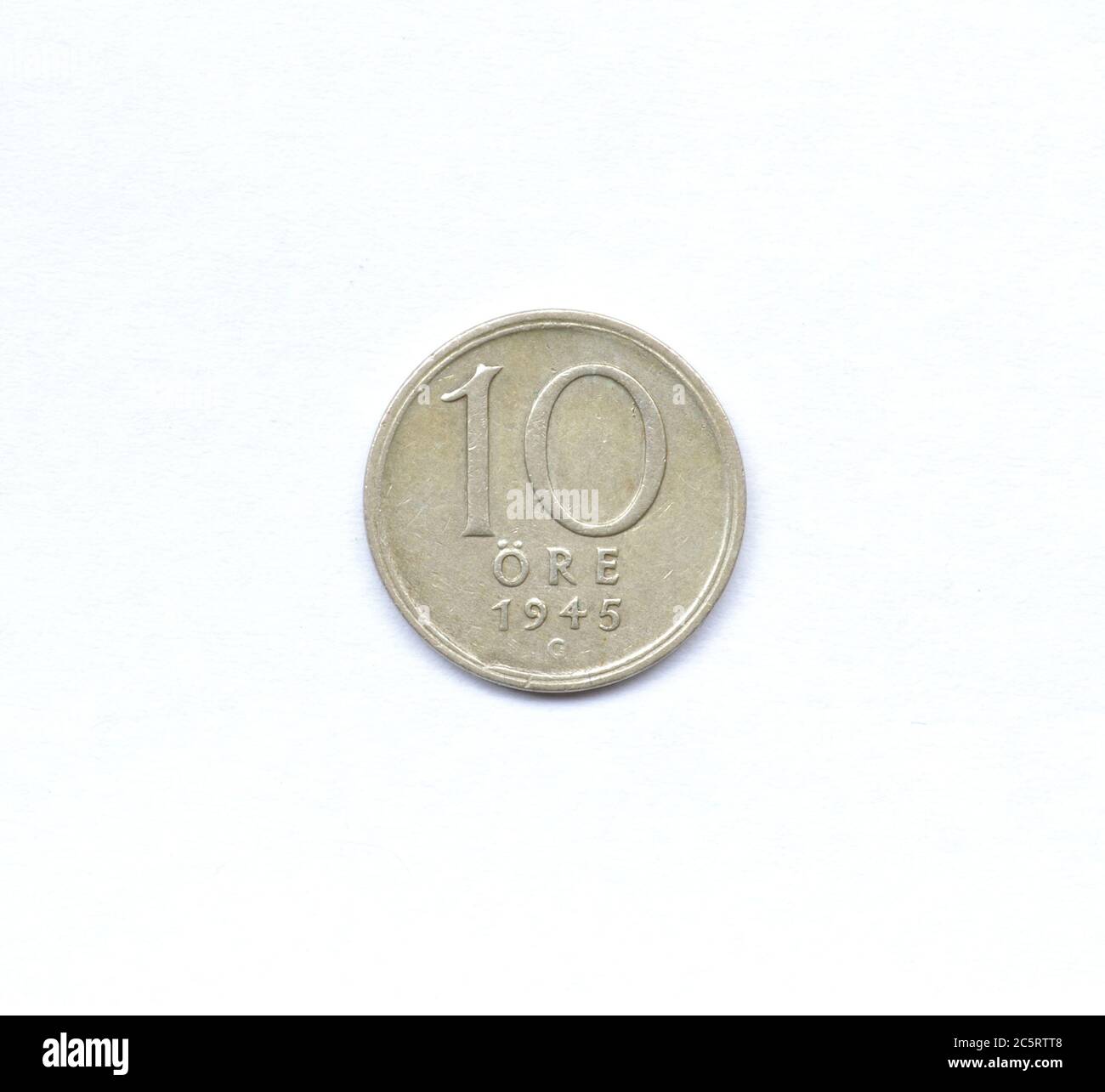 Obverse of 10 Ore coin made by Sweden in 1949 Stock Photo - Alamy