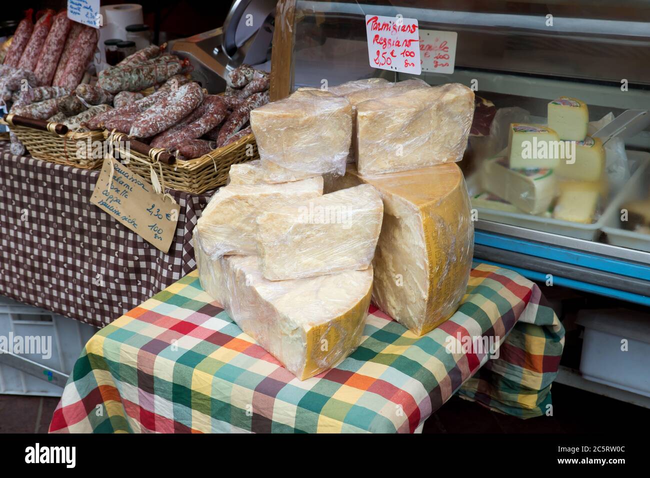 Random French cheese on a market in Provence Stock Photo - Alamy