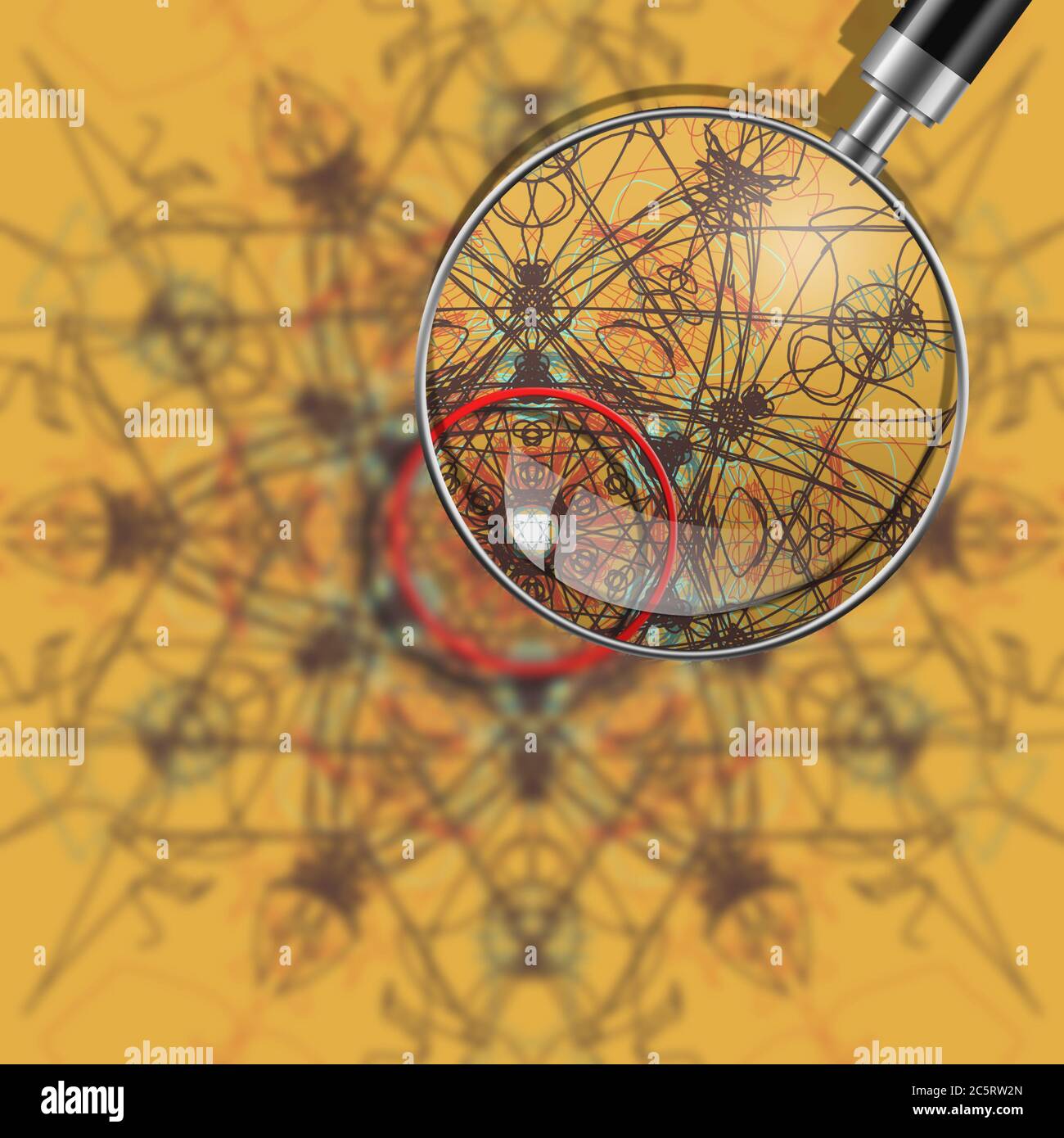 Kaleidoscope.Hand drawing element made in 2d software Stock Photo - Alamy