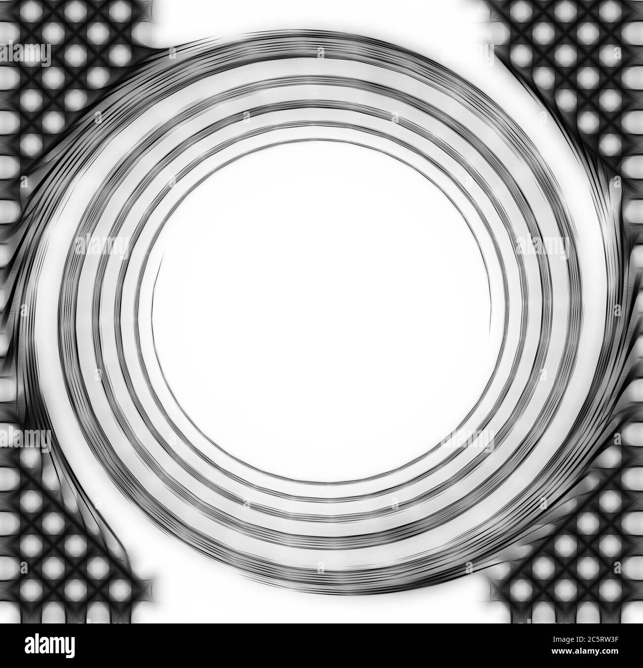 Abstract spiral pattern made Black and White Stock Photos & Images - Alamy