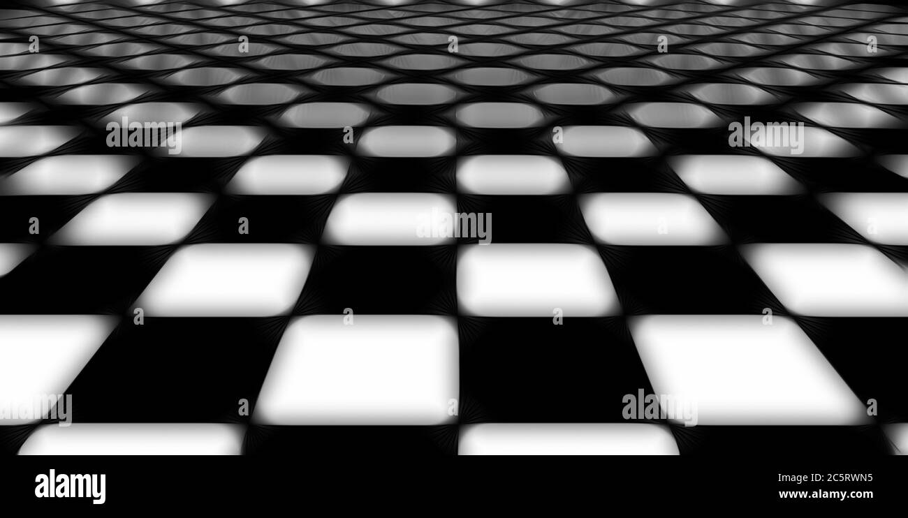 Black-white checkered plane made in 3d software Stock Photo - Alamy