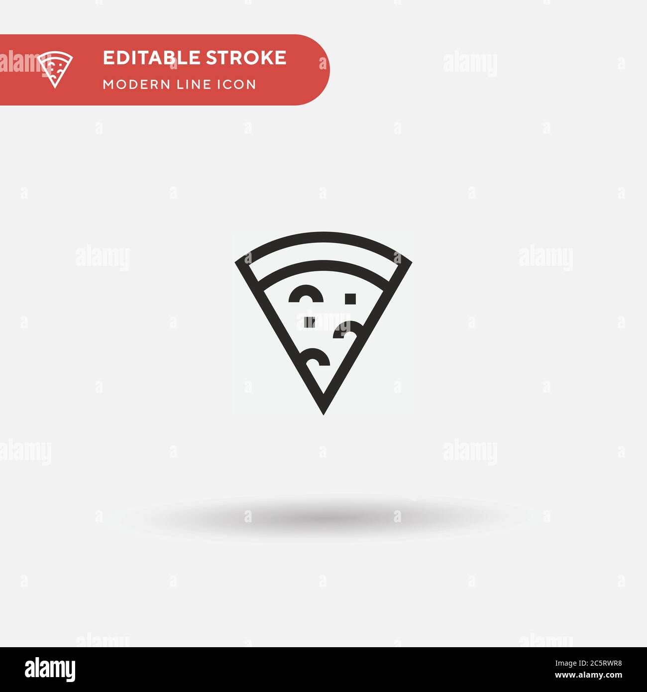Pizza Simple vector icon. Illustration symbol design template for web ...