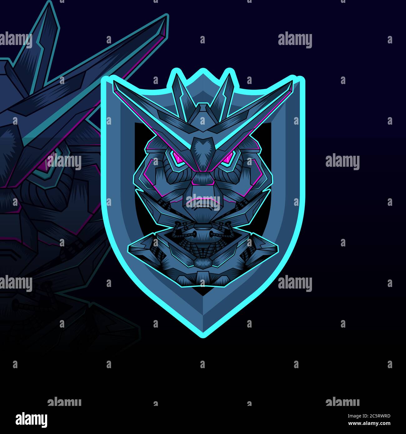 mecha esport vector graphic design illustration Stock Vector Image ...