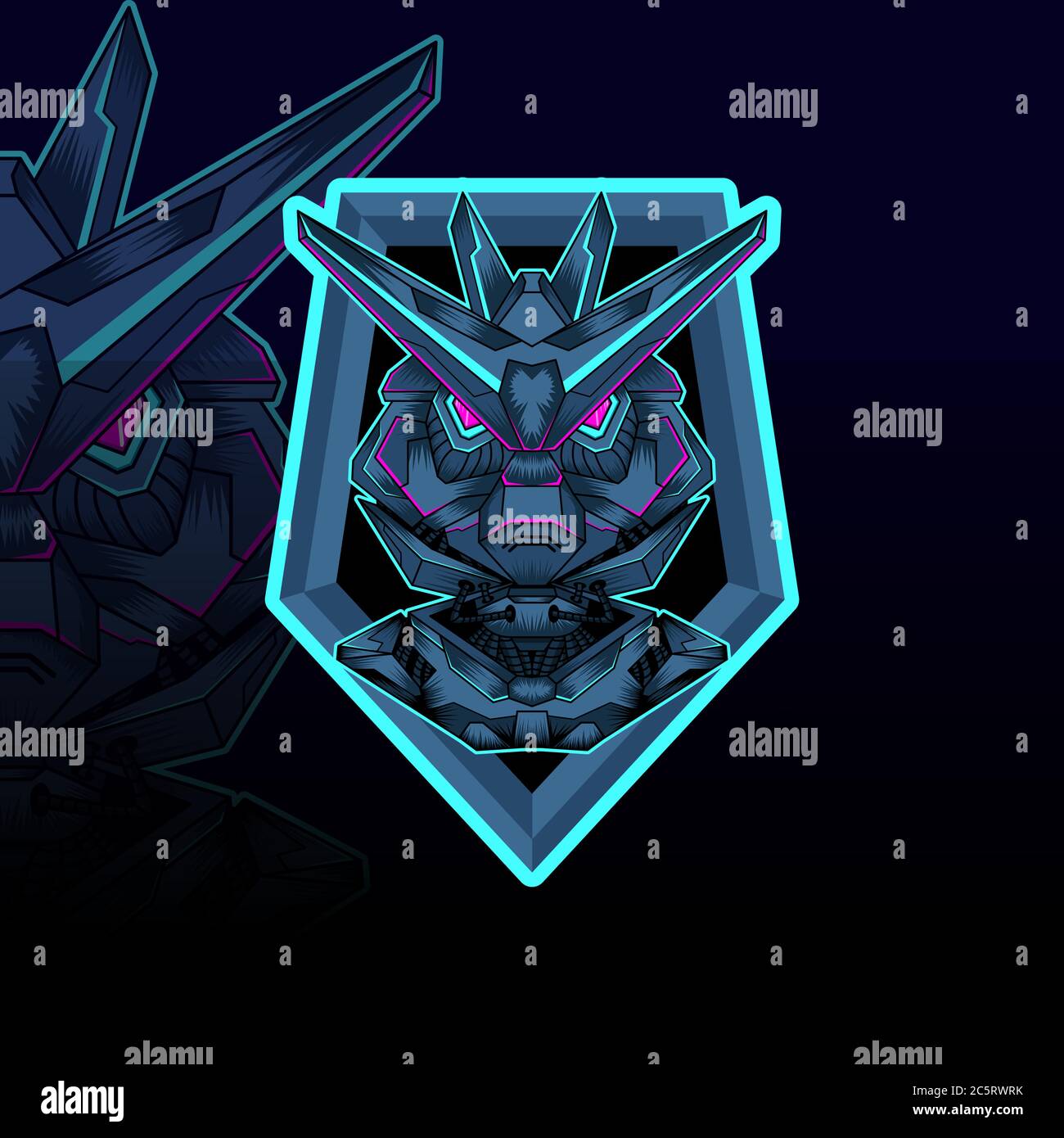 mecha esport vector graphic design illustration Stock Vector Image ...