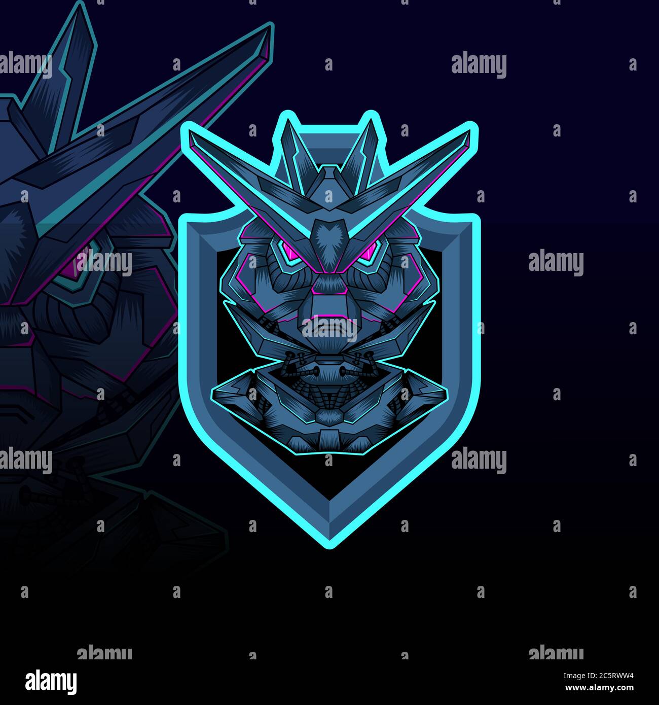 mecha esport vector graphic design illustration Stock Vector Image ...