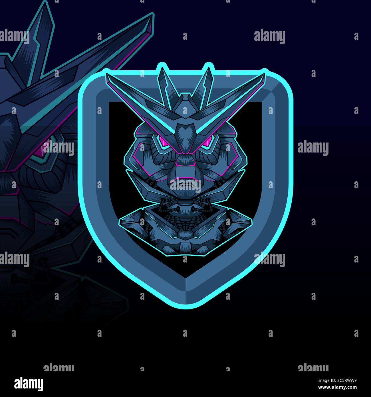 mecha esport vector graphic design illustration Stock Vector Image ...