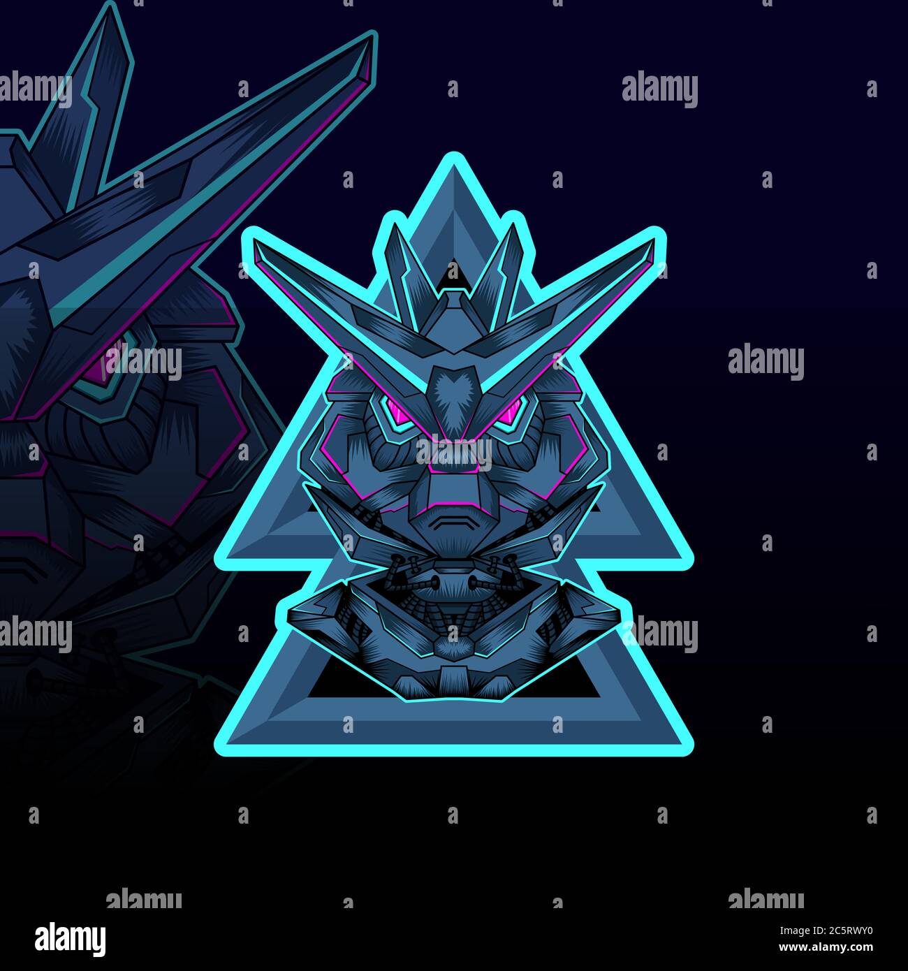 mecha esport vector graphic design illustration Stock Vector Image ...
