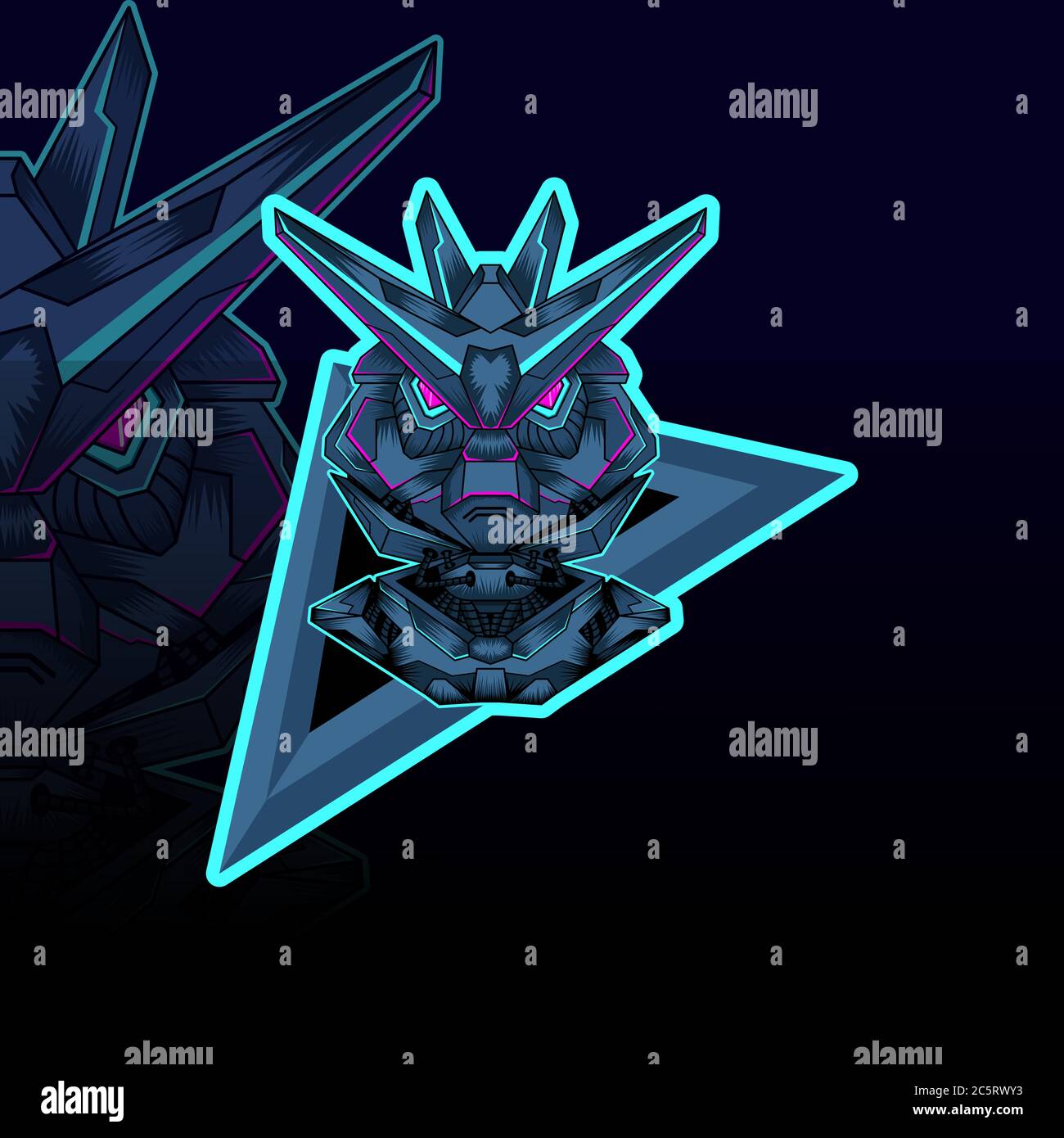mecha esport vector graphic design illustration Stock Vector Image ...