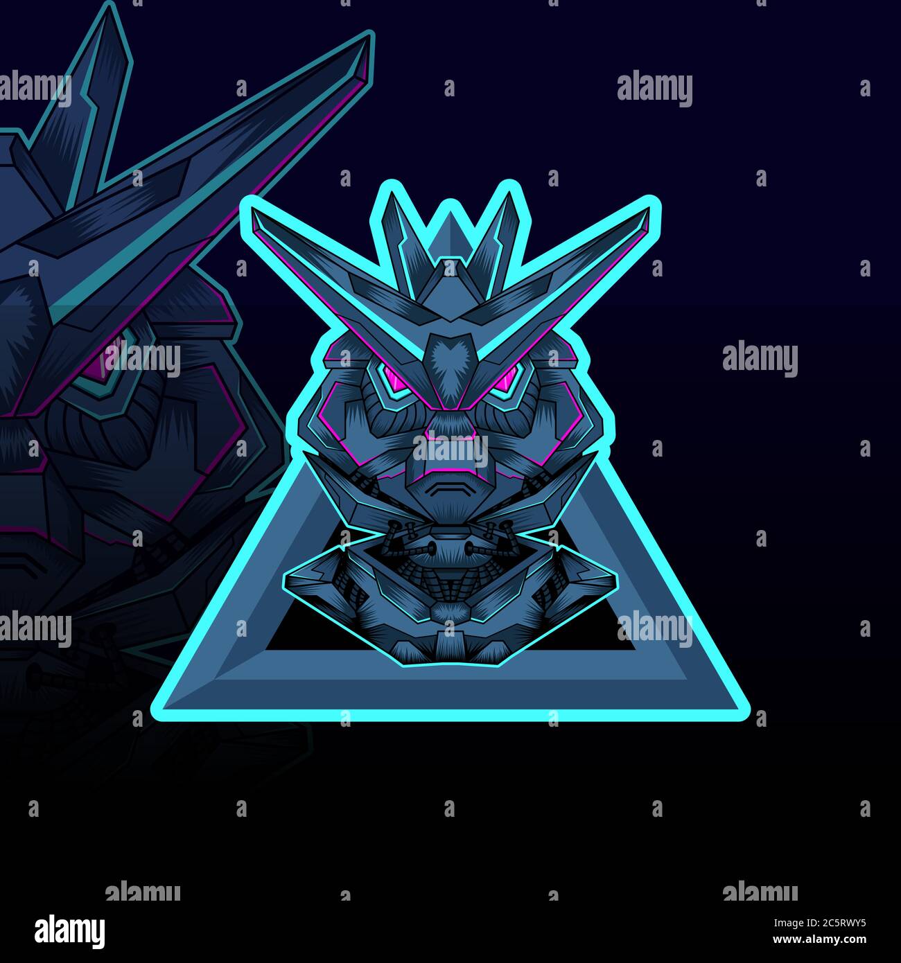 mecha esport vector graphic design illustration Stock Vector Image ...