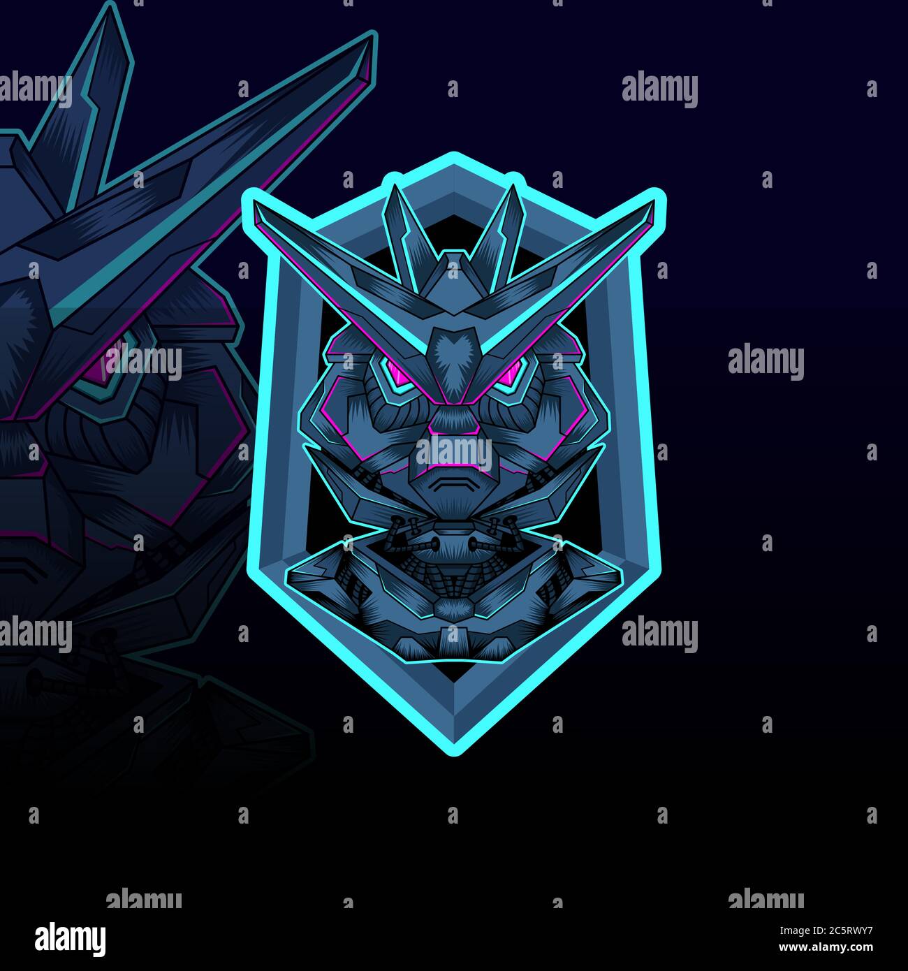mecha esport vector graphic design illustration Stock Vector Image ...
