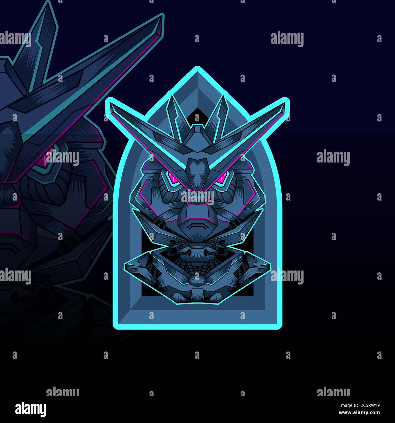 mecha esport vector graphic design illustration Stock Vector Image ...