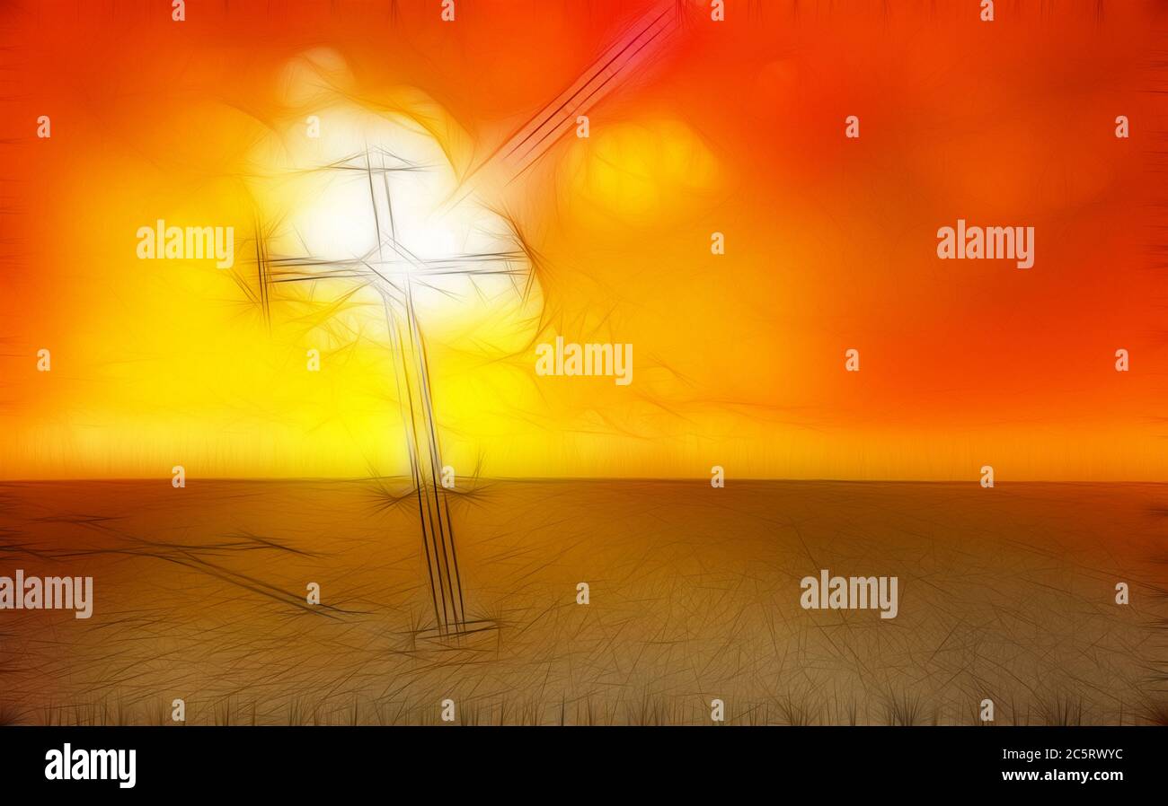 Cross made from wire Stock Photo - Alamy