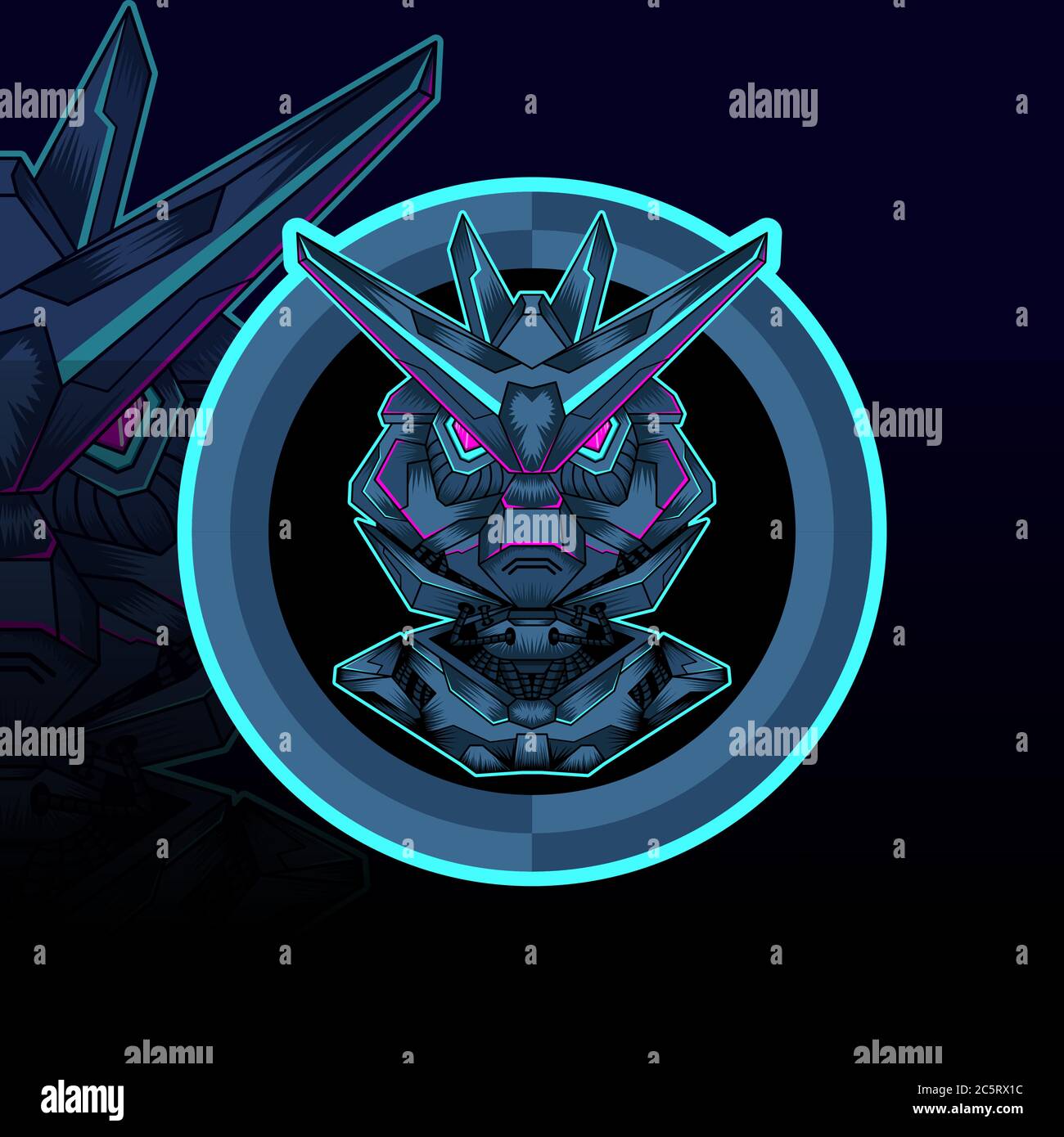mecha esport vector graphic design illustration Stock Vector Image ...