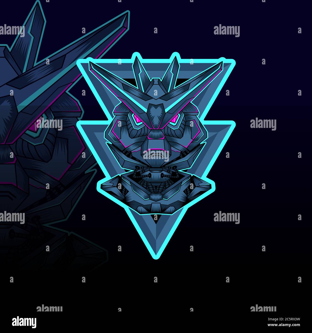 mecha esport vector graphic design illustration Stock Vector Image ...