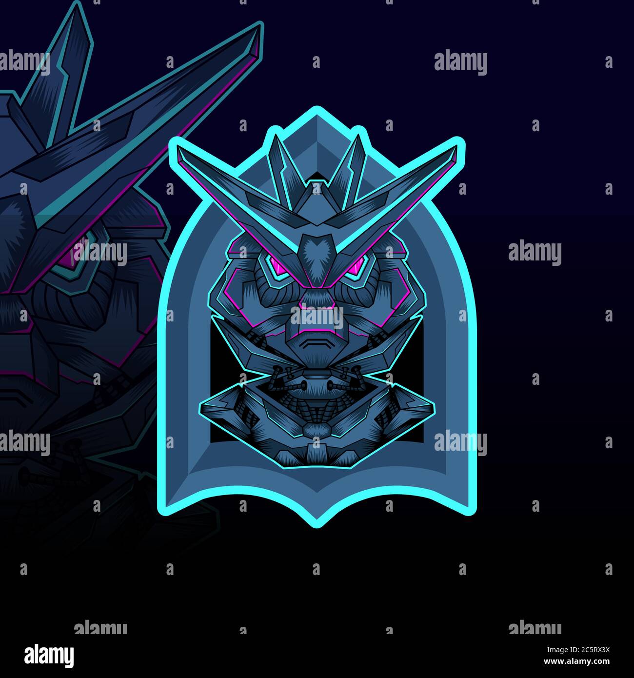 mecha esport vector graphic design illustration Stock Vector Image ...