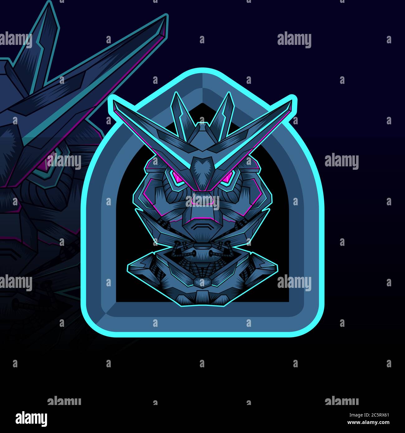 mecha esport vector graphic design illustration Stock Vector Image ...