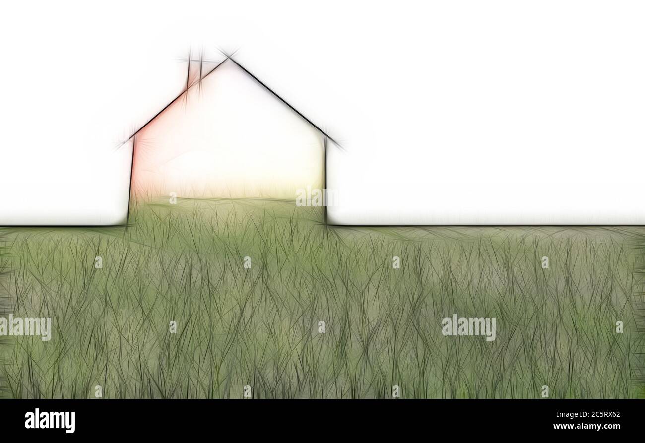 echo house metaphor made in 3d software Stock Photo - Alamy