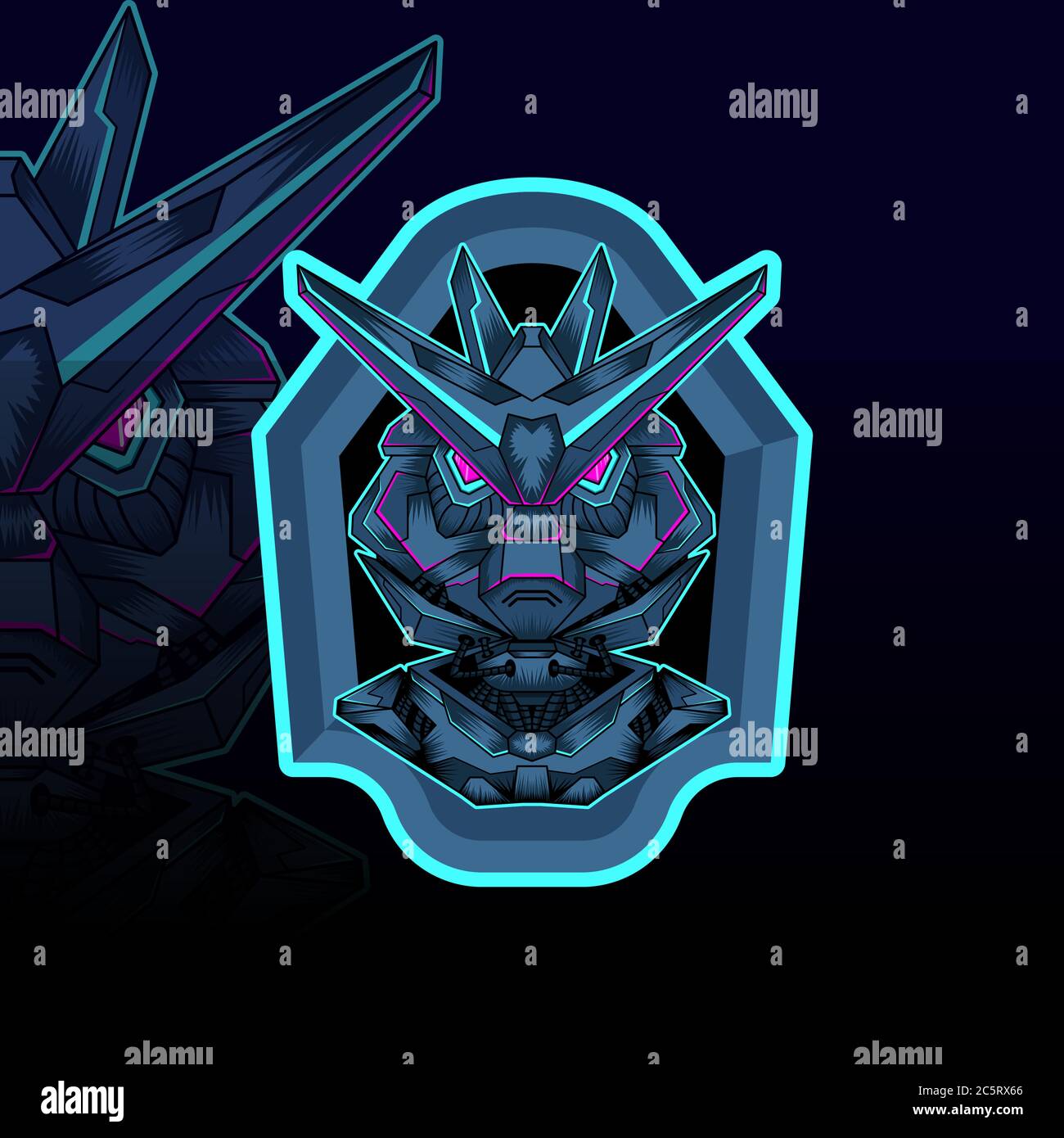 mecha esport vector graphic design illustration Stock Vector Image ...