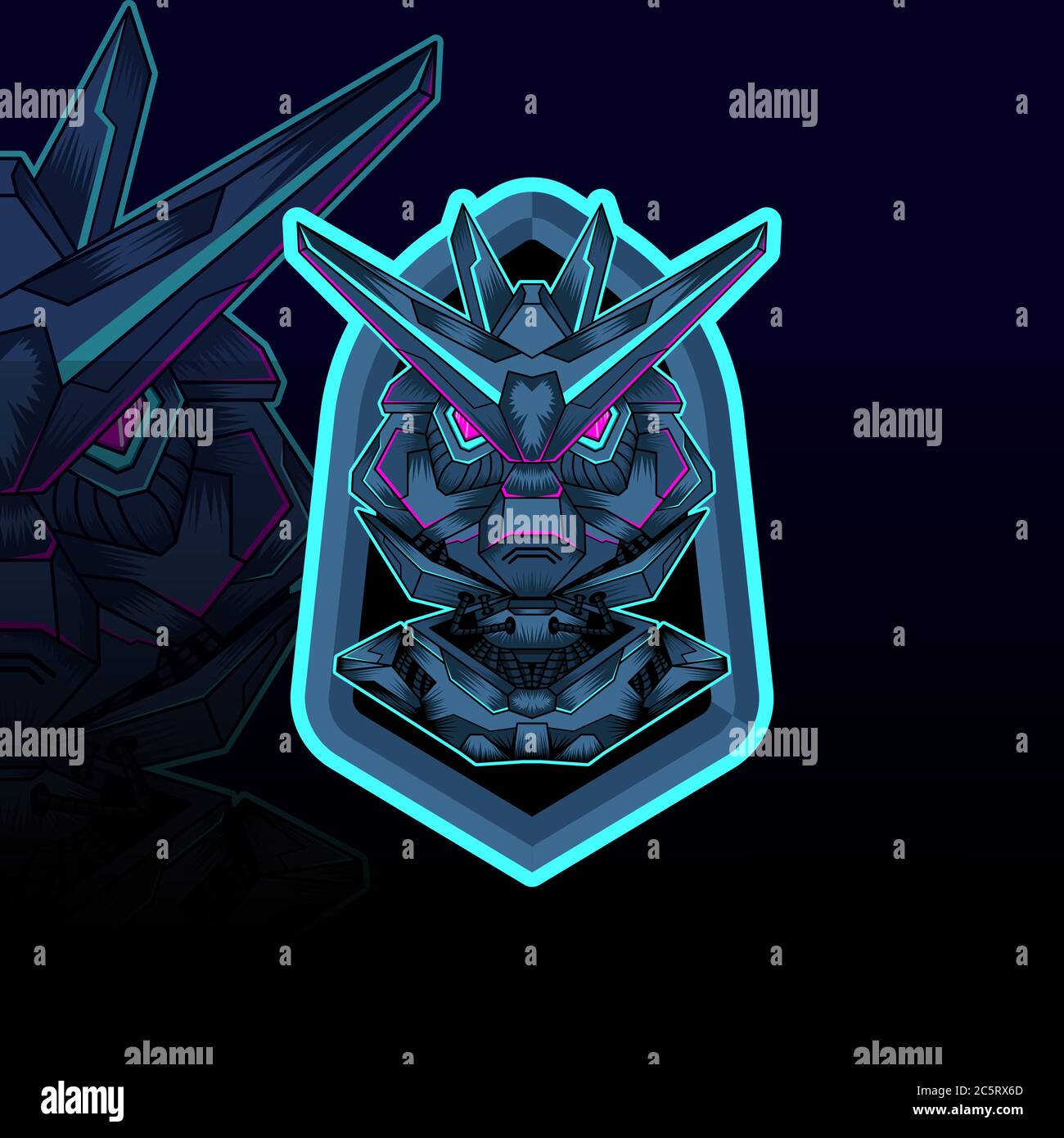 mecha esport vector graphic design illustration Stock Vector Image ...