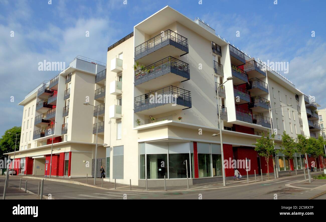 NICE, FRANCE - MAY 1: Architecture of buildings on May 1, 2013 in Nice ...