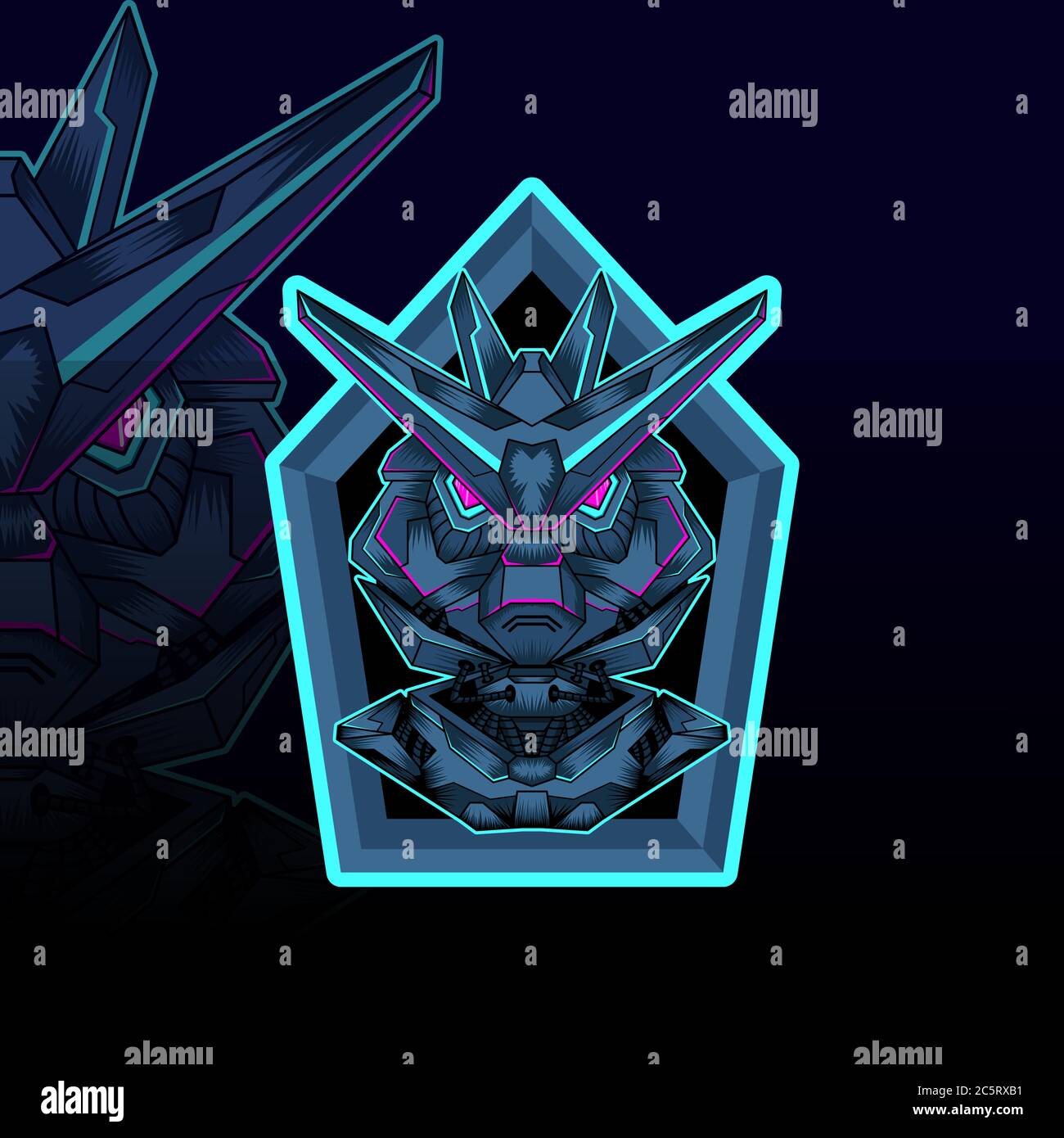 mecha esport vector graphic design illustration Stock Vector Image ...