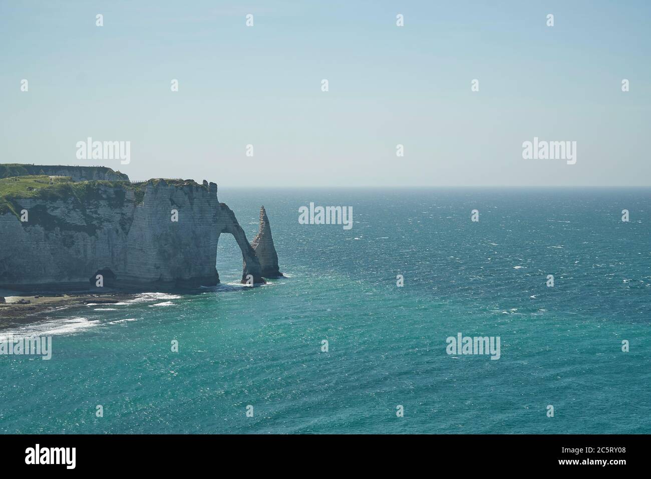 The Arch of Etretat from above Stock Photo - Alamy