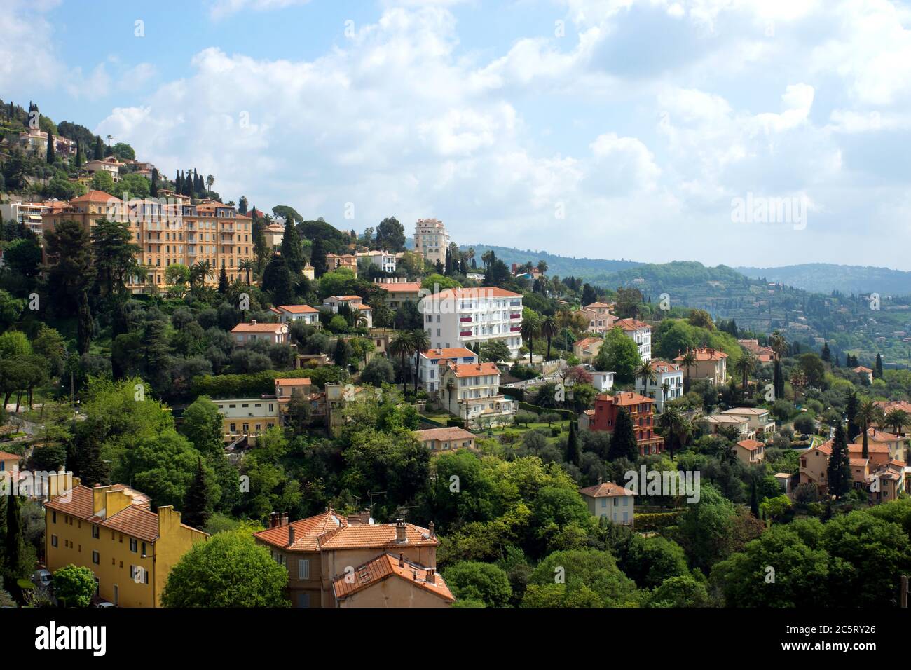 French city of Grasse built on a hill; Grasse, France Stock Photo - Alamy