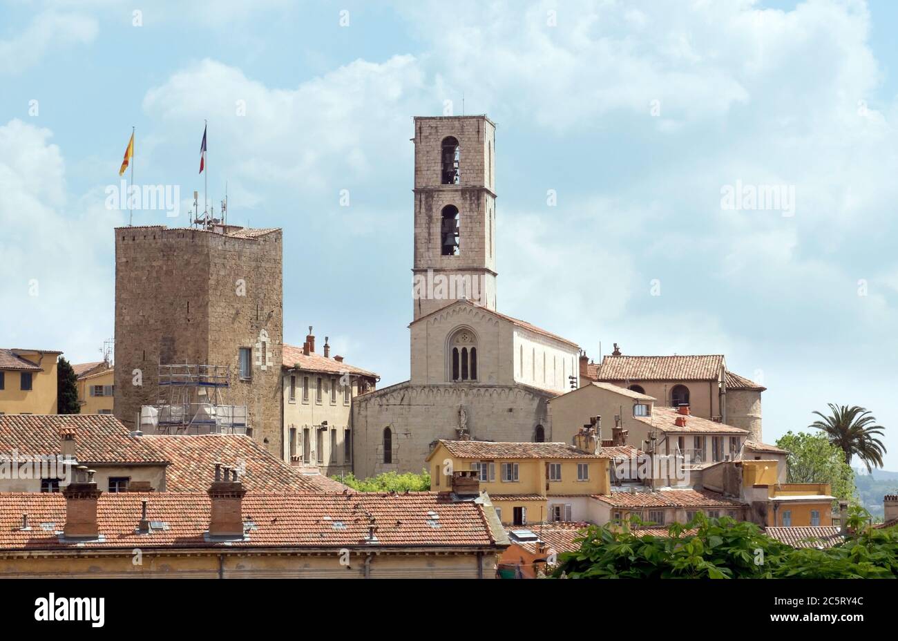 Old town in city of Grasse. Grasse is famous for its perfume industry ...