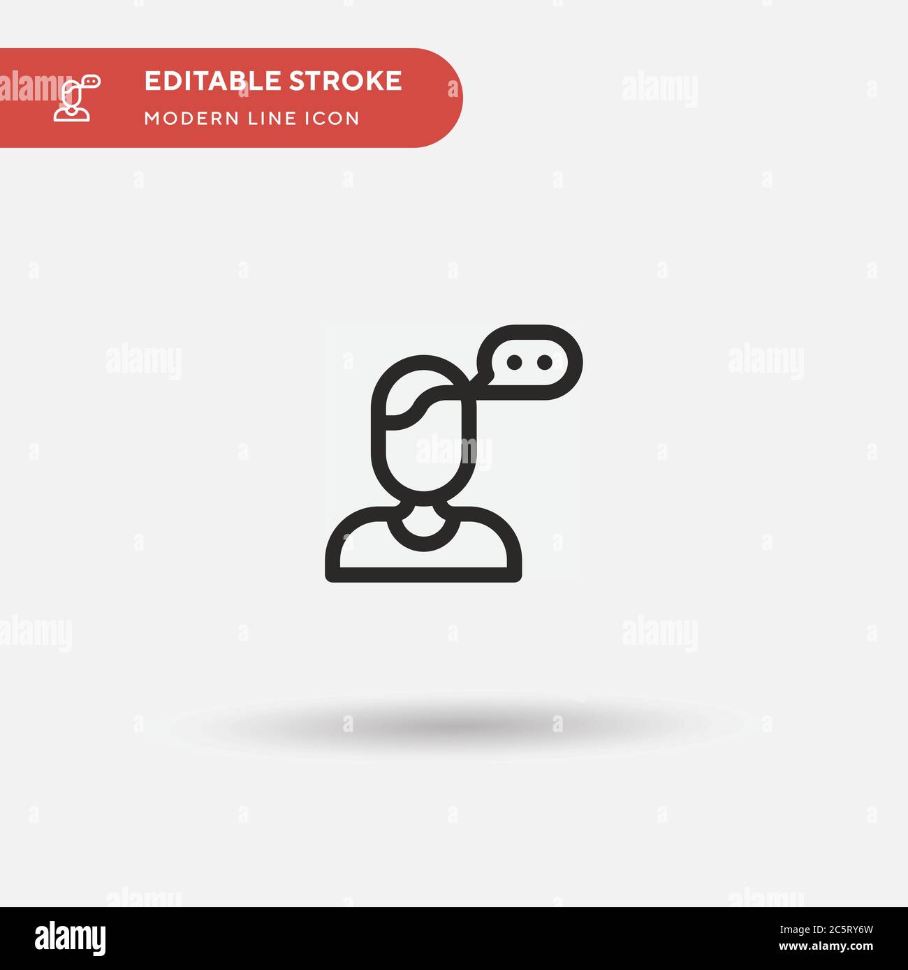 Influencer Simple vector icon. Illustration symbol design template for ...