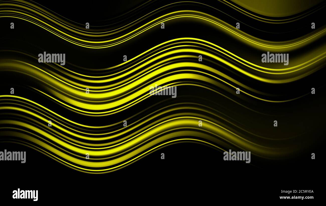 Future tech. Magic bright blur moving fast yellow wave line. Light ...