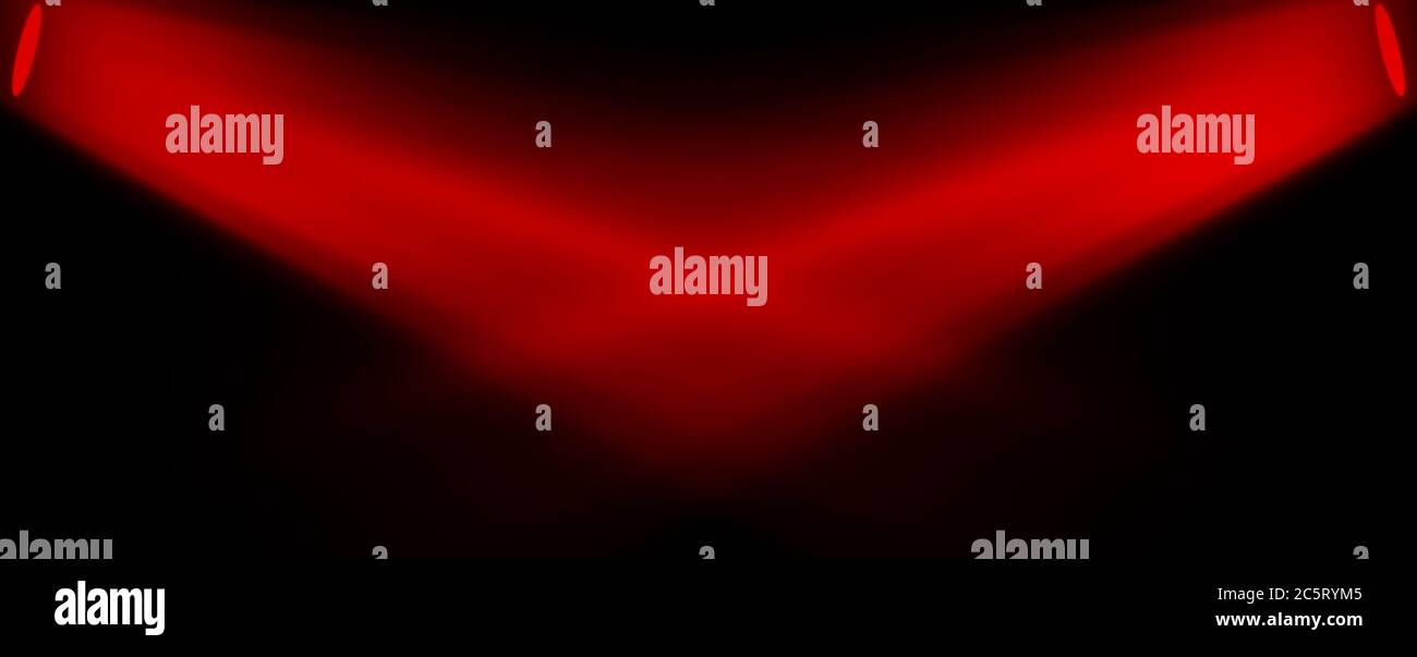 Red projector. Spotlight stage isolated on black background. Award ...