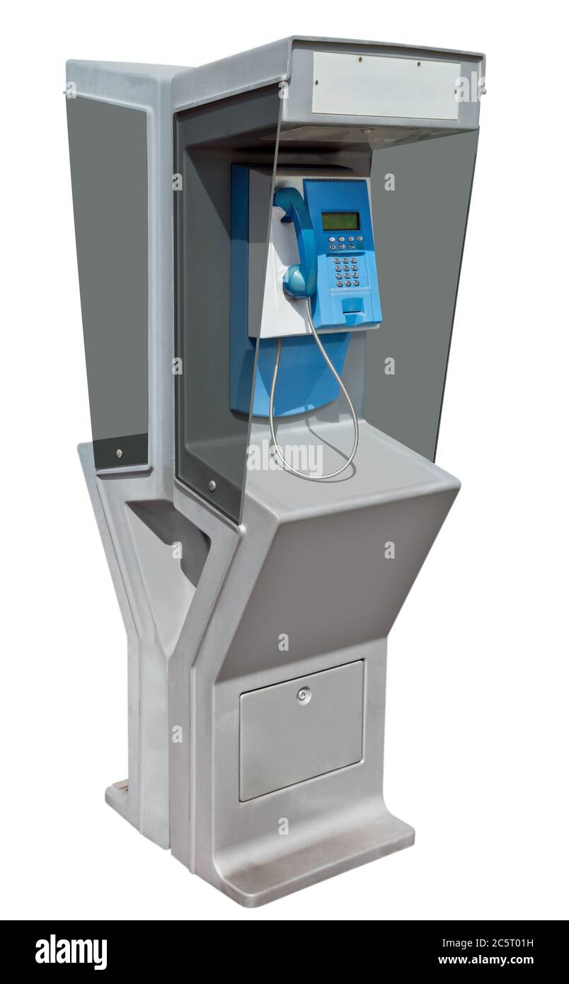 Public Payphone Isolated on White Background. Clipping Path included ...
