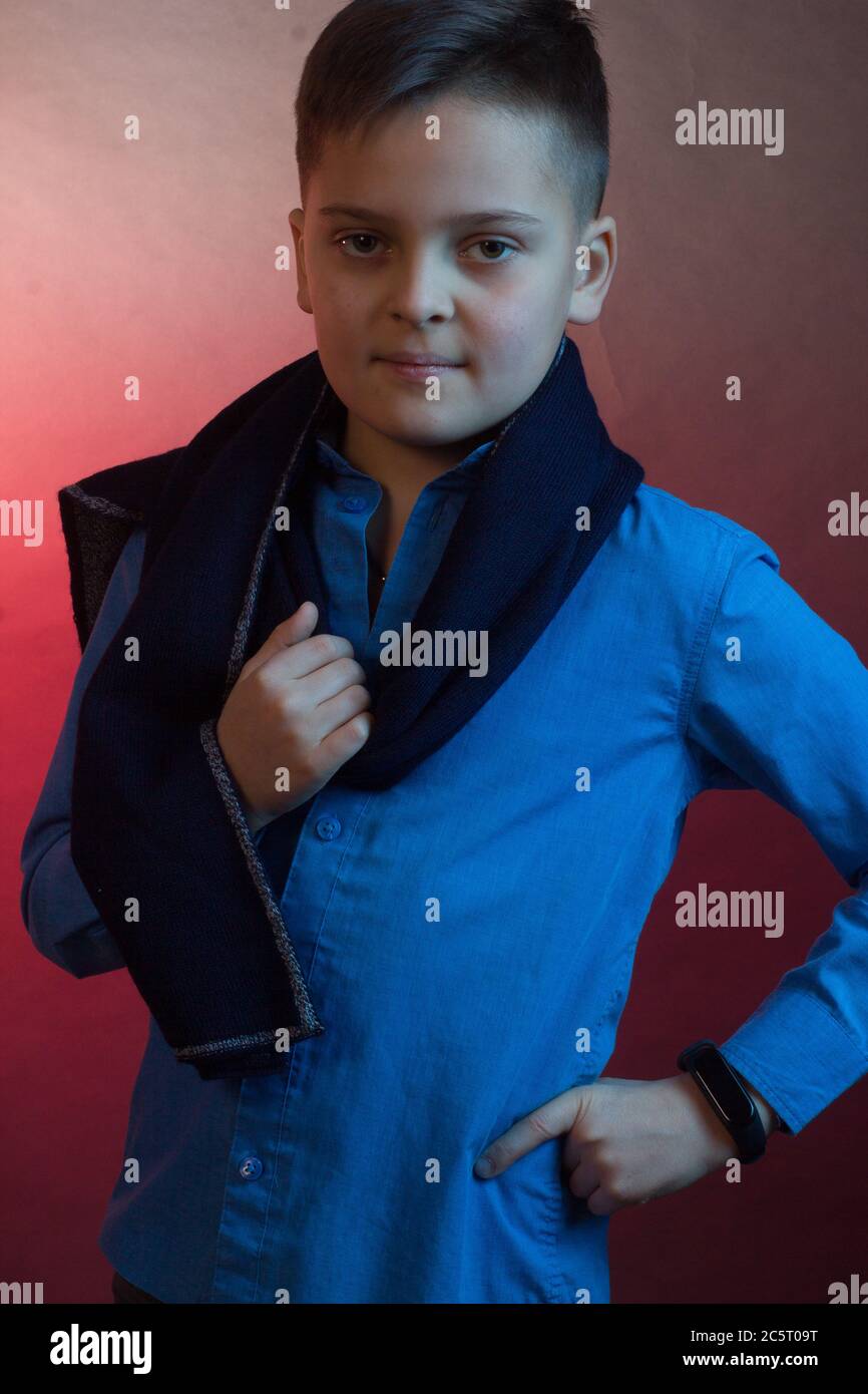 Boy In A Blue Shirt High Resolution Stock Photography and Images - Alamy