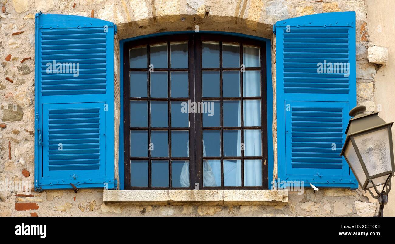 Traditional French Shutters and Windows, France Stock Photo - Alamy
