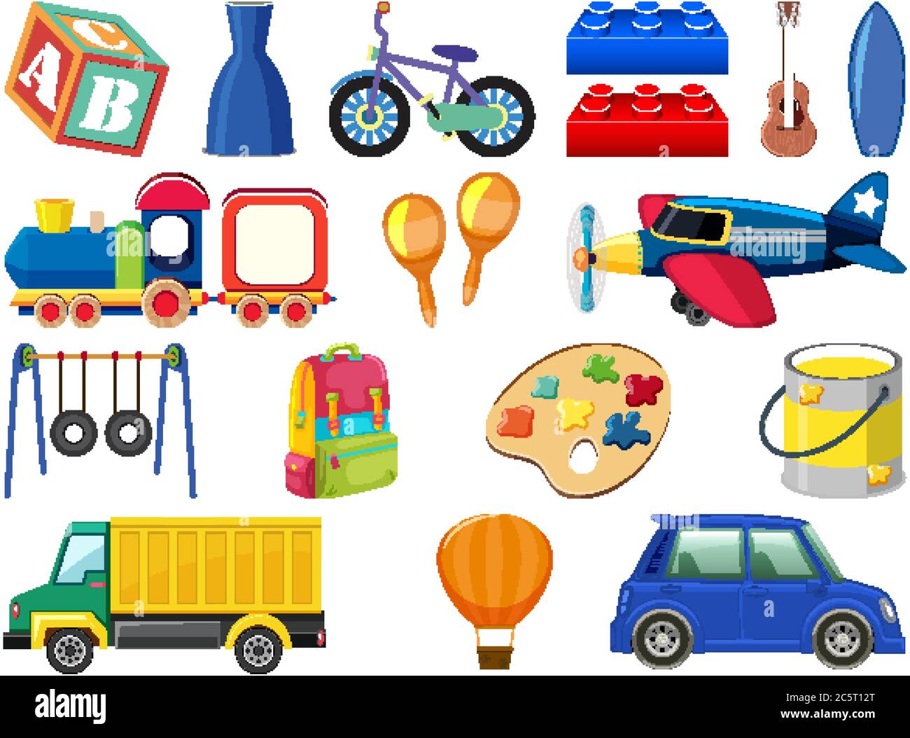 Set of various objects cartoon illustration Stock Vector Image & Art ...