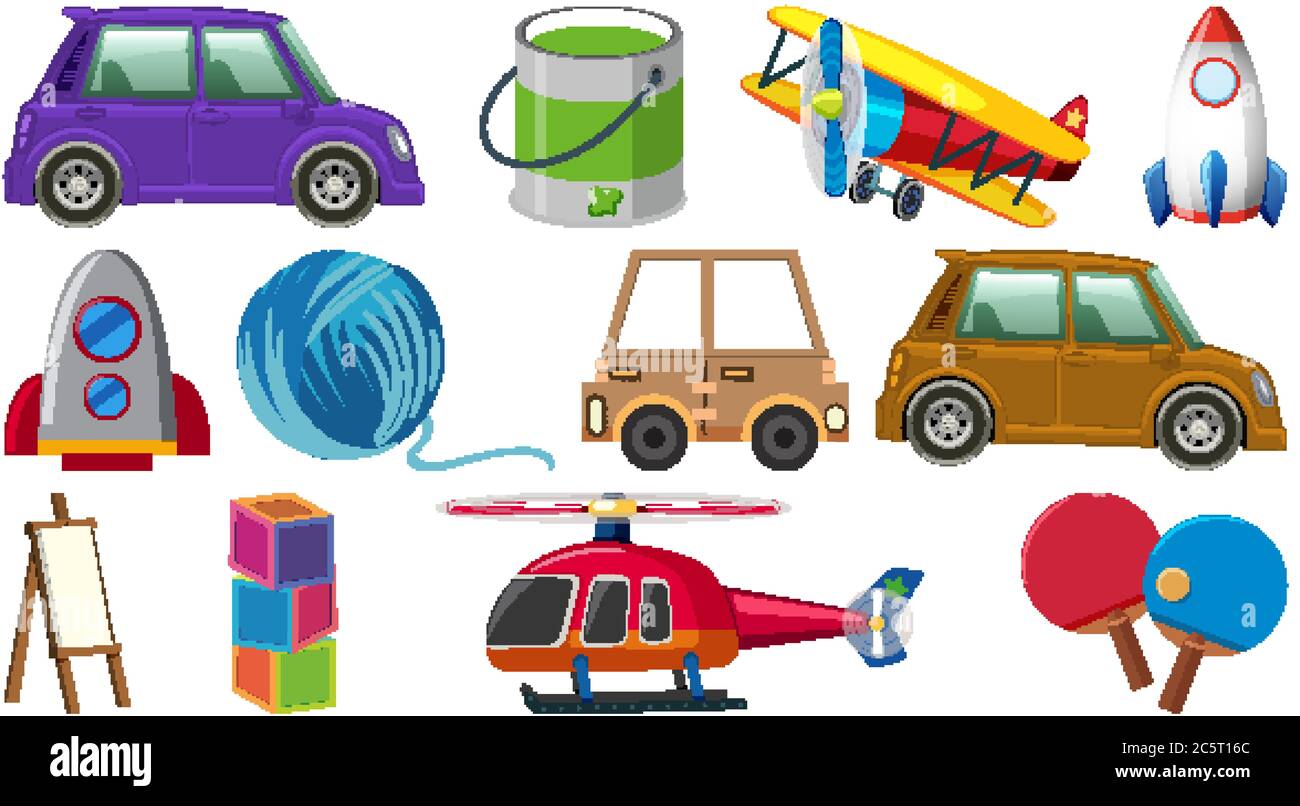 Set of various objects cartoon illustration Stock Vector Image & Art ...