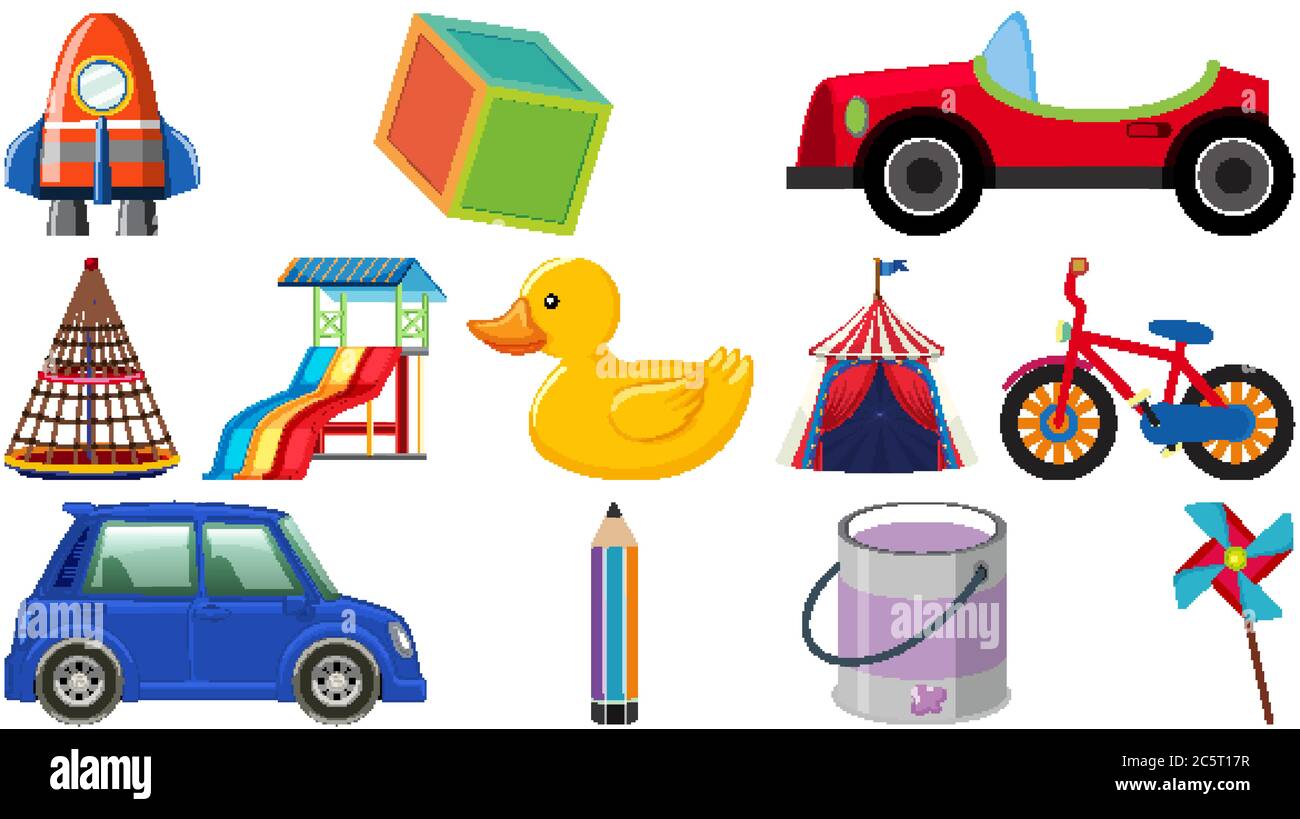 Set of various objects cartoon illustration Stock Vector Image & Art ...
